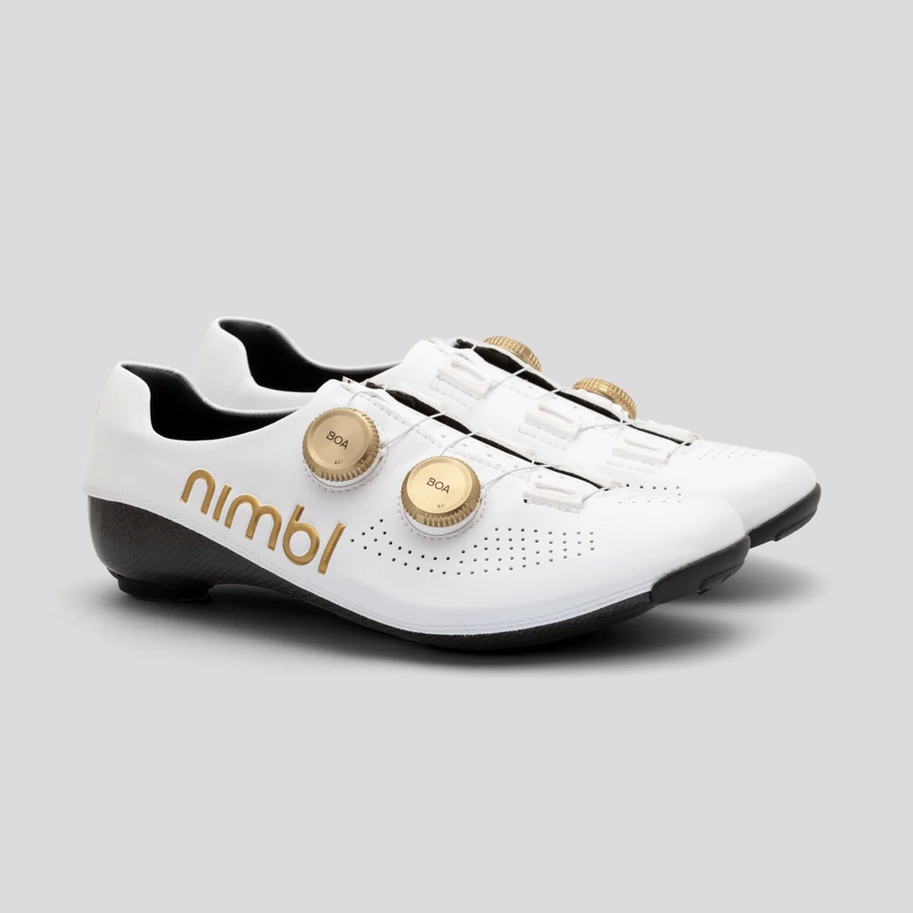 Nimbl Ultimate Road Shoes - White/Gold – Saint Cloud