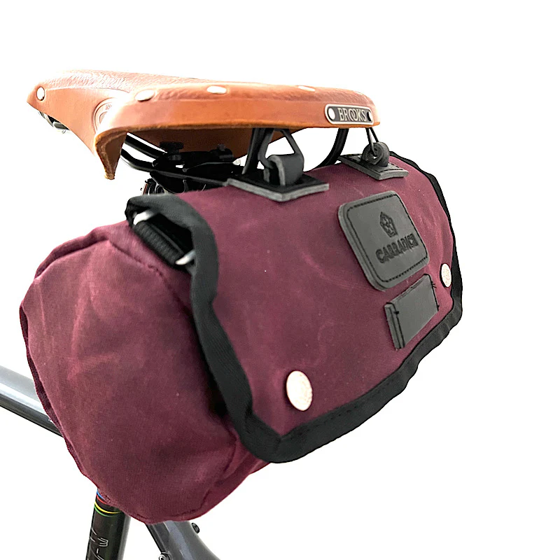 Carradice Zipped Roll Handlebar/Saddle Bag - Burgundy – Saint Cloud